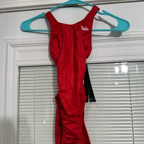 Speedo | Swim | Speedo Womens Red One Piece Aquablade Swimsuit | Poshmark